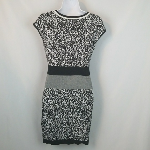 XOXO | Dresses | Xoxo Cheetah White And Black Print Dress | Poshmark